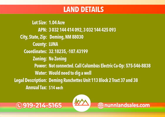 Deming Ranchettes, Luna County, New Mexico, 88030 Land for Sale | Landmodo