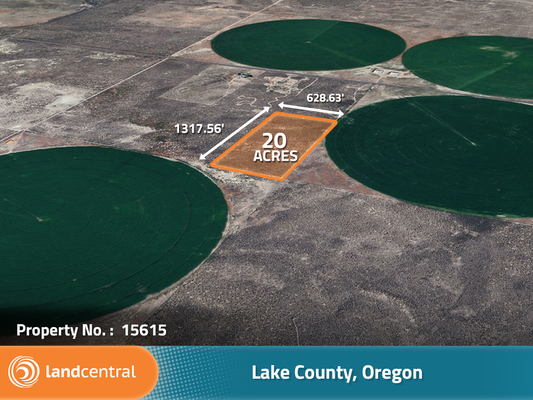 An amazing 20 acres not far outside of town and close to the main road ...