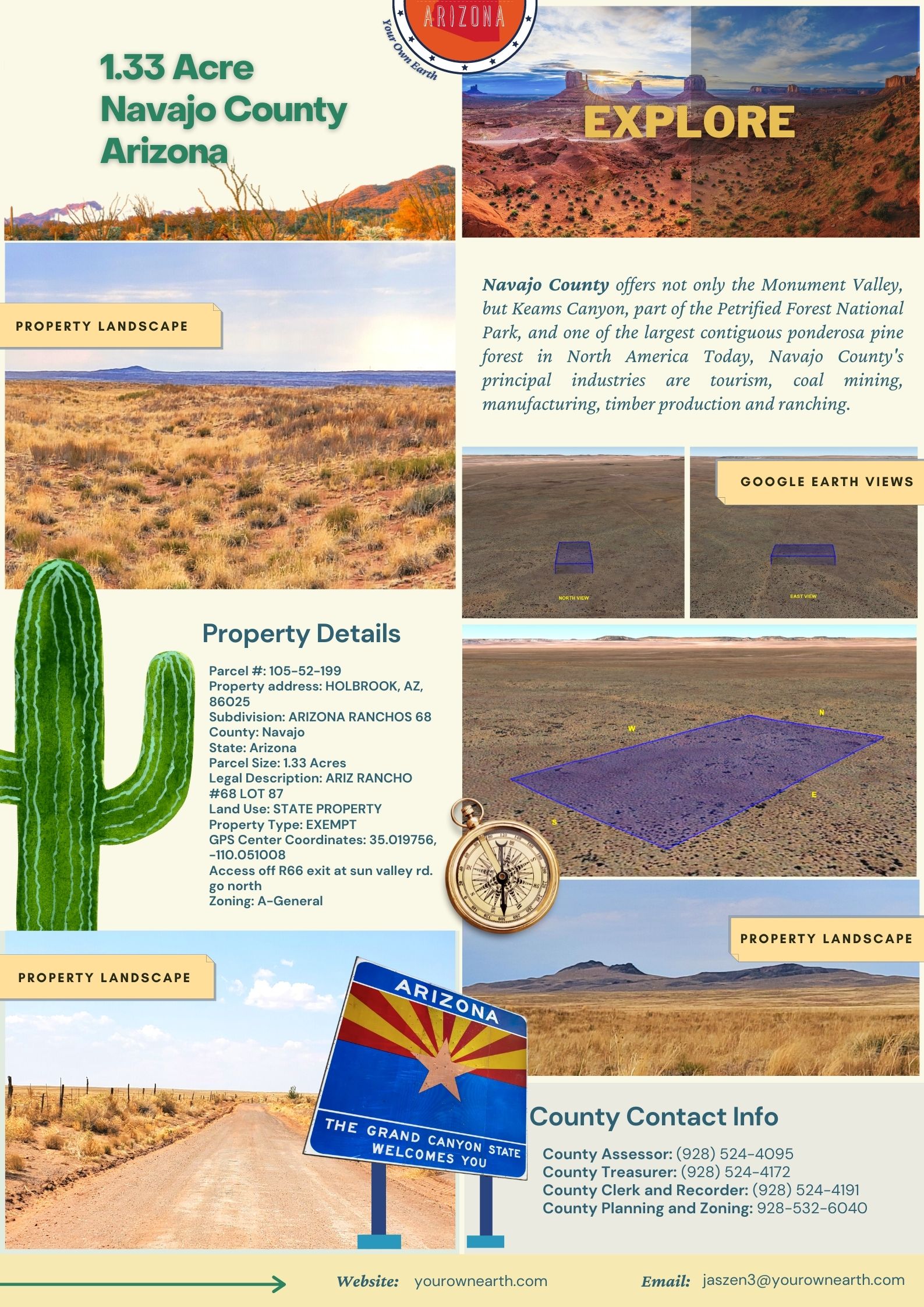 HOLBROOK, Navajo, Arizona, 86025 Land for Sale | Landmodo